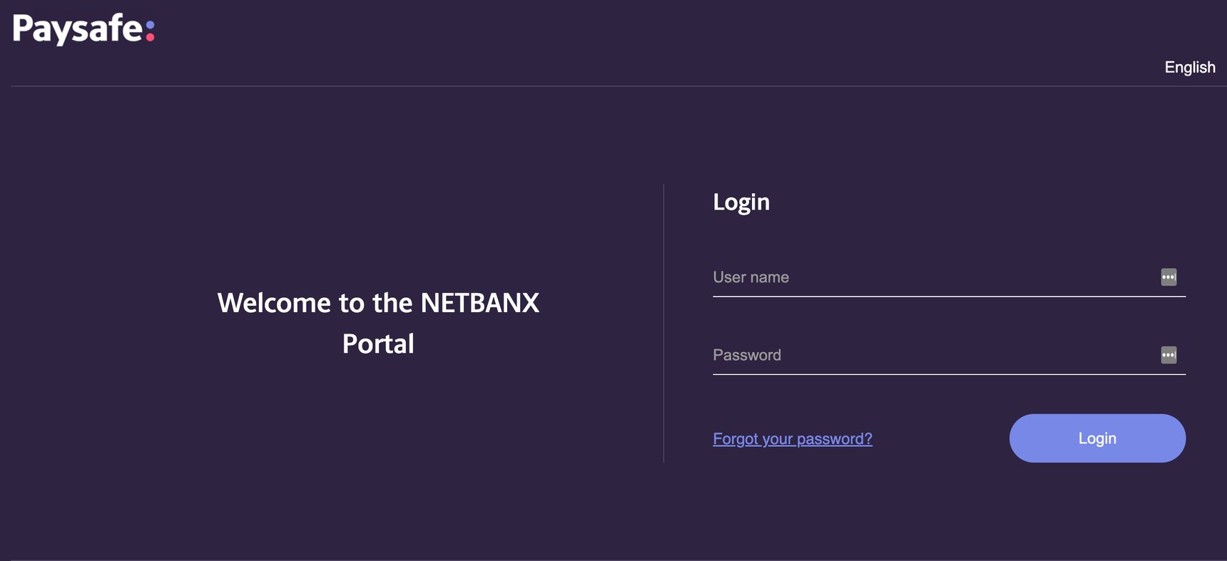 Accessing your NETBANX Account