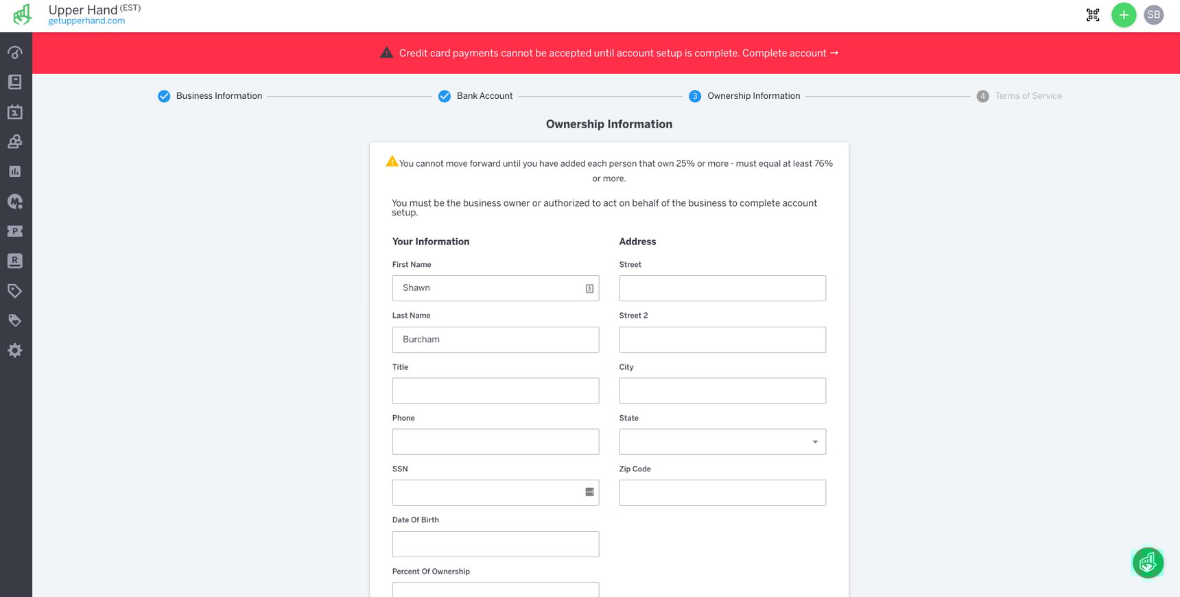 Submit Paysafe Application